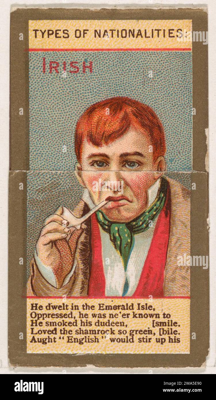 Irish, from Types of Nationalities (N240) issued by Kinney Bros. 1963 ...