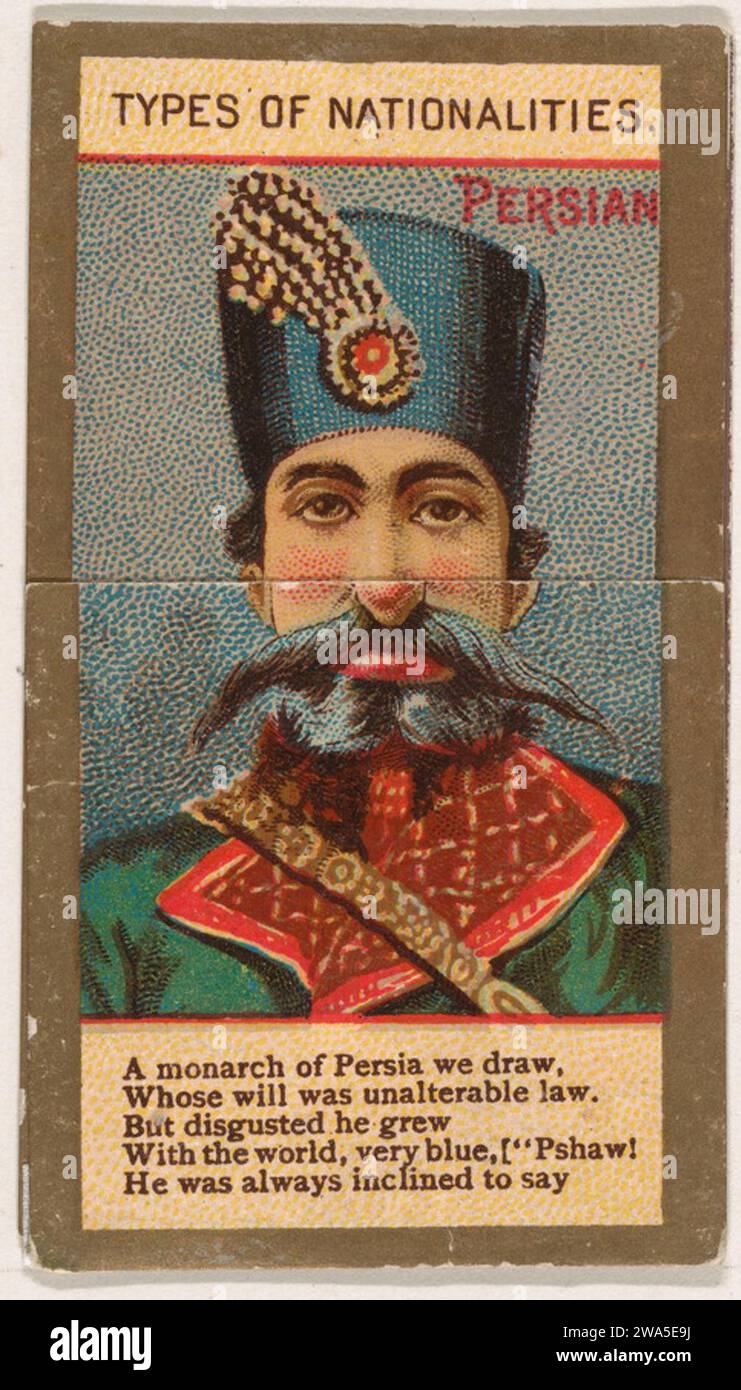 Persian, from Types of Nationalities (N240) issued by Kinney Bros. 1963 ...