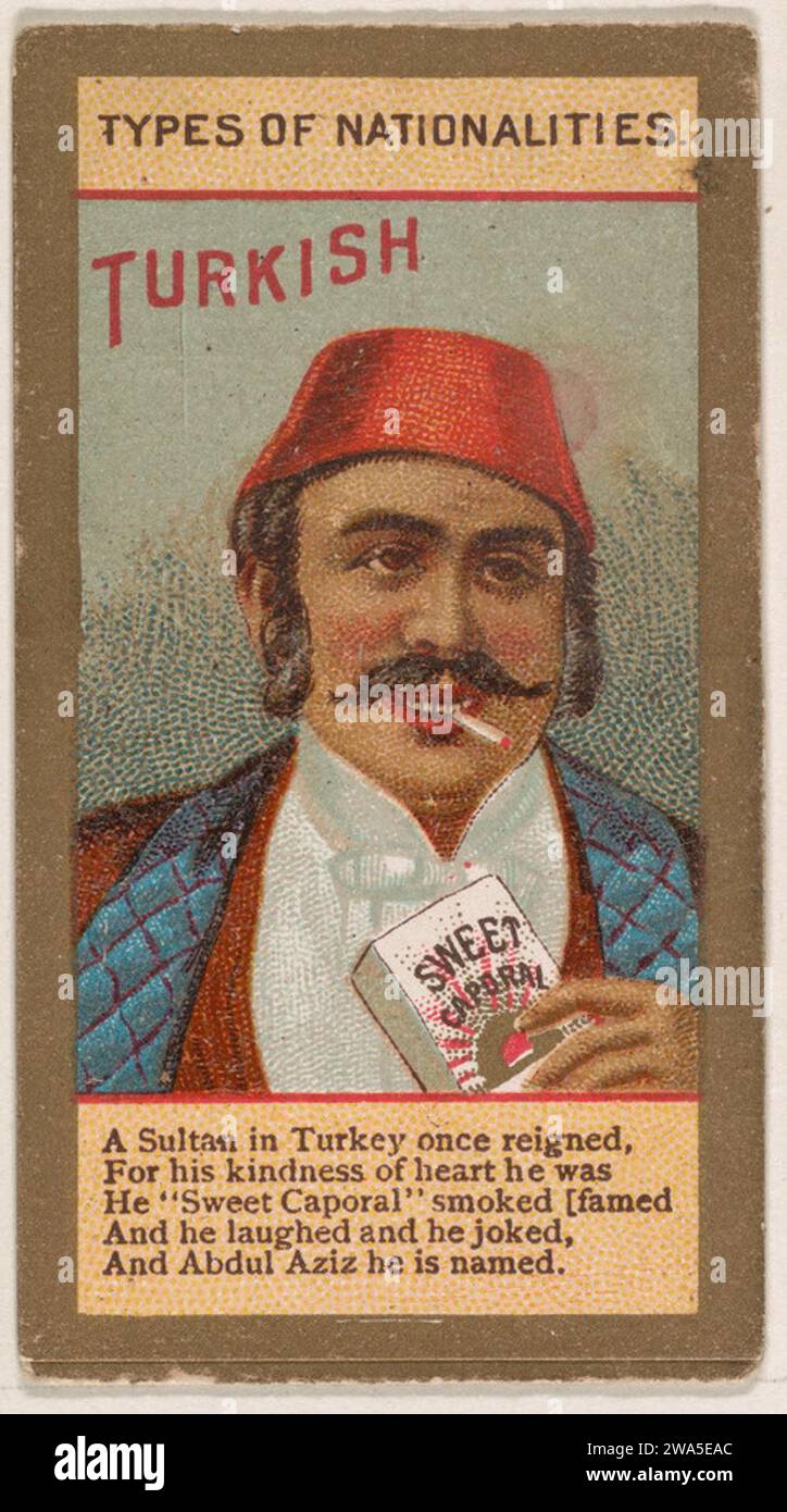 Turkish, from Types of Nationalities (N240) issued by Kinney Bros. 1963 ...