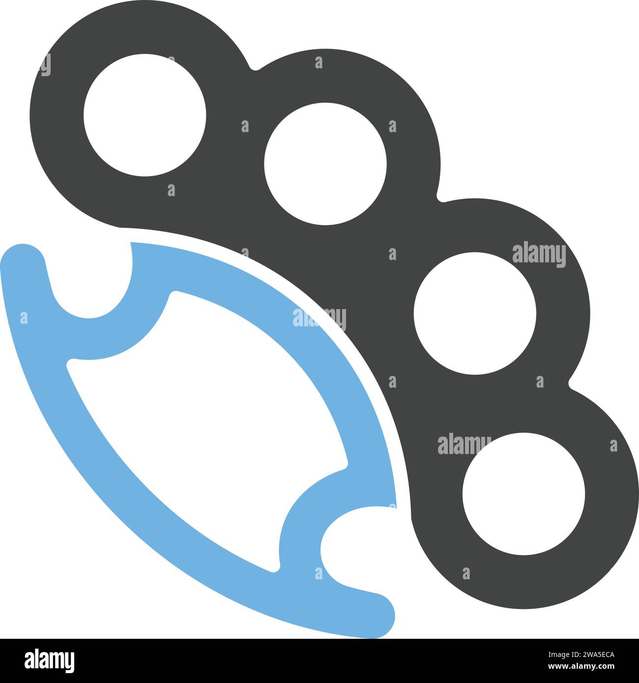 Brass knuckles icon fist hi-res stock photography and images - Alamy