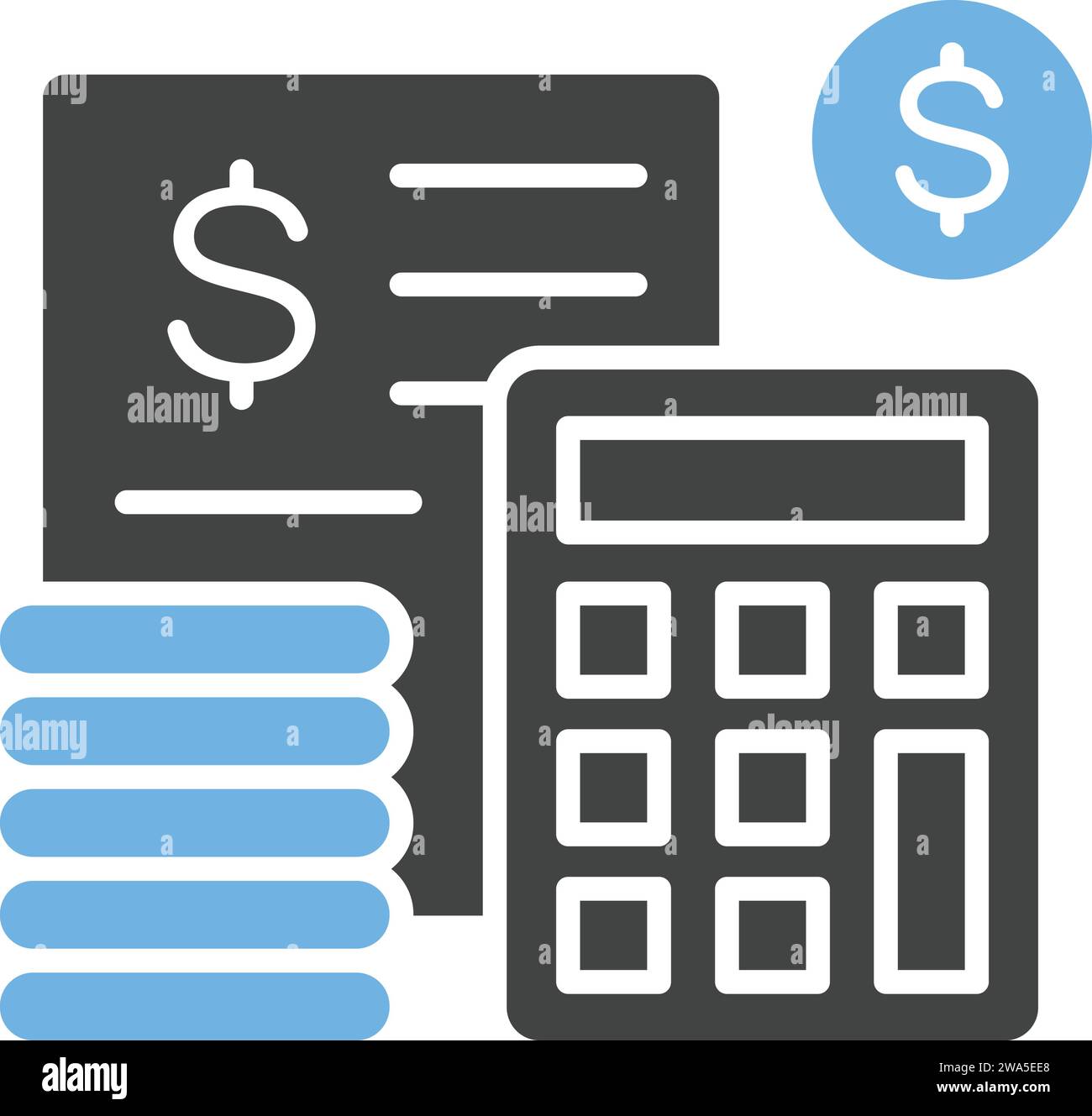 Budget Calculations icon vector image Stock Vector Image & Art - Alamy