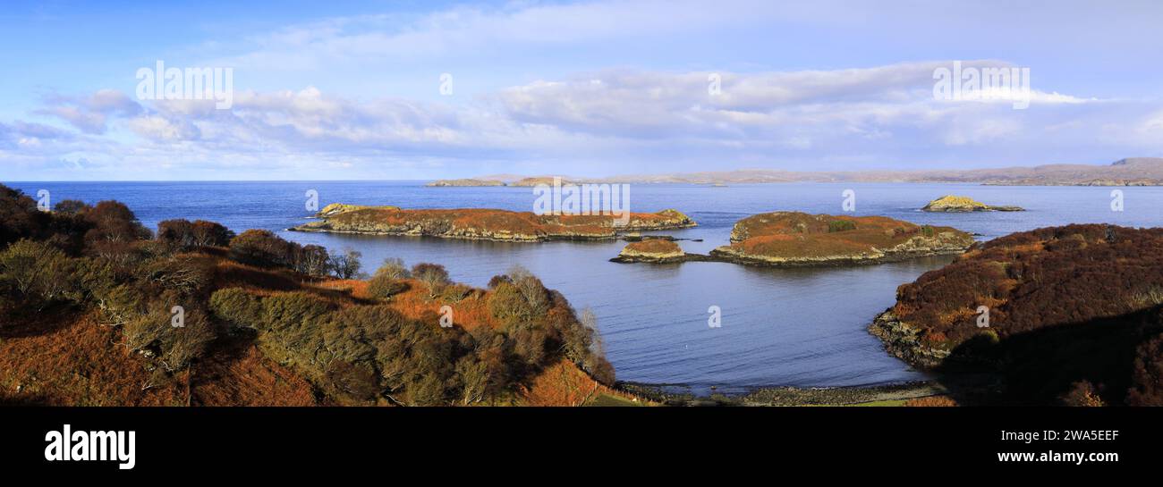 View over Loch Drumbeg from the Drumbeg Viewpoint towards Eddrachillis ...
