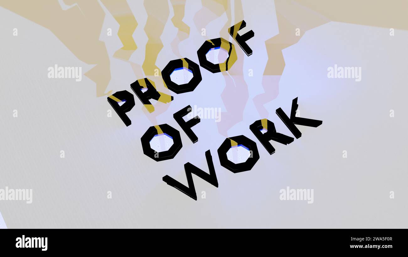 Illustration of air pollution emissions from the proof of work Stock ...