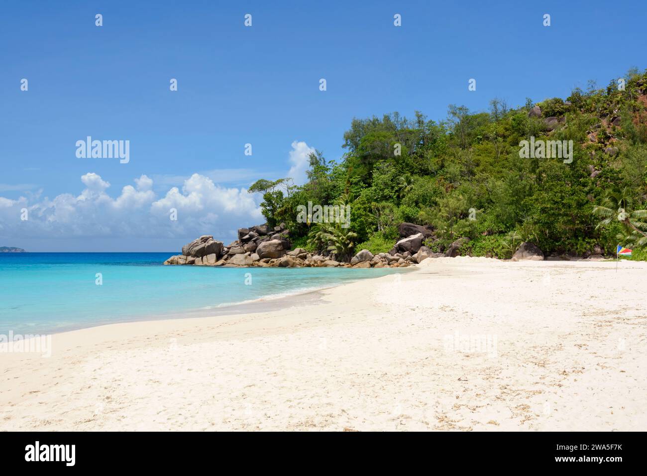 Anse Georgette beach, Praslin Island, Seychelles, Indian Ocean Stock ...