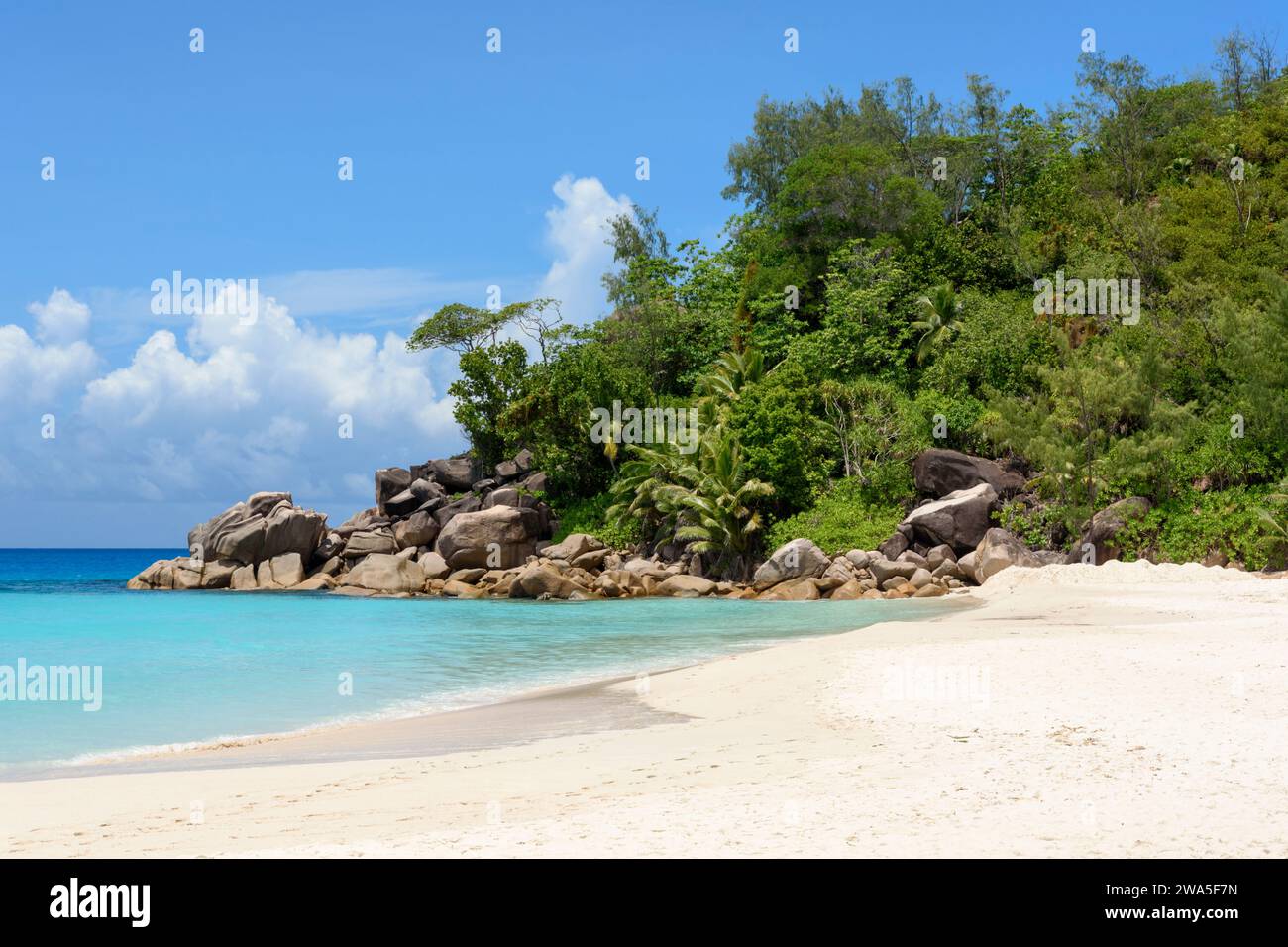 Anse Georgette beach, Praslin Island, Seychelles, Indian Ocean Stock ...