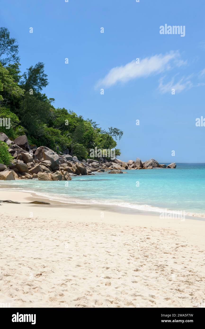 Anse Georgette beach, Praslin Island, Seychelles, Indian Ocean Stock ...