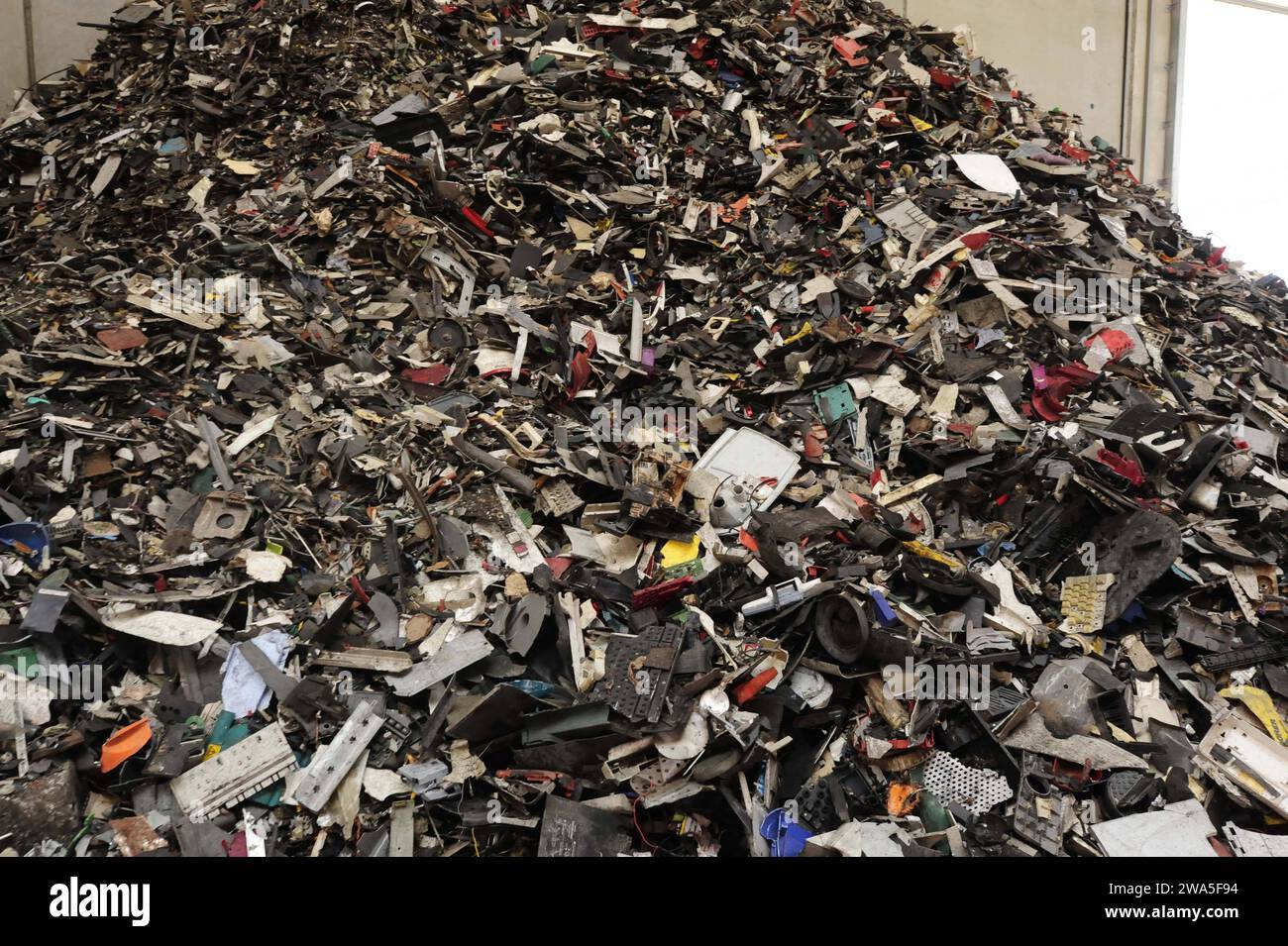 disposal of electronic waste or e-waste, waste and garbage collection ...