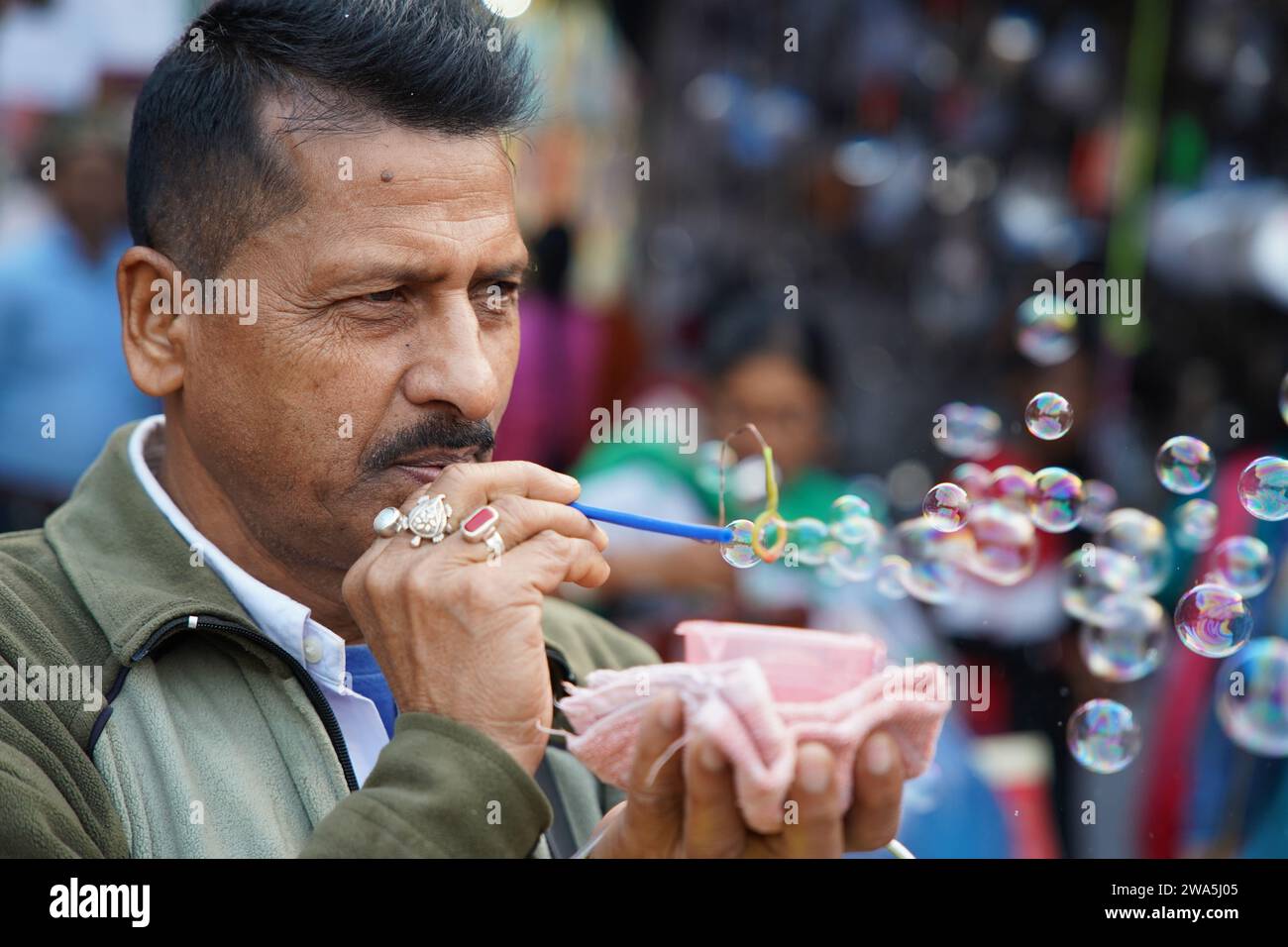 Uluberia, West Bengal, India. 30th Dec, 2023. Along the glimmering ...