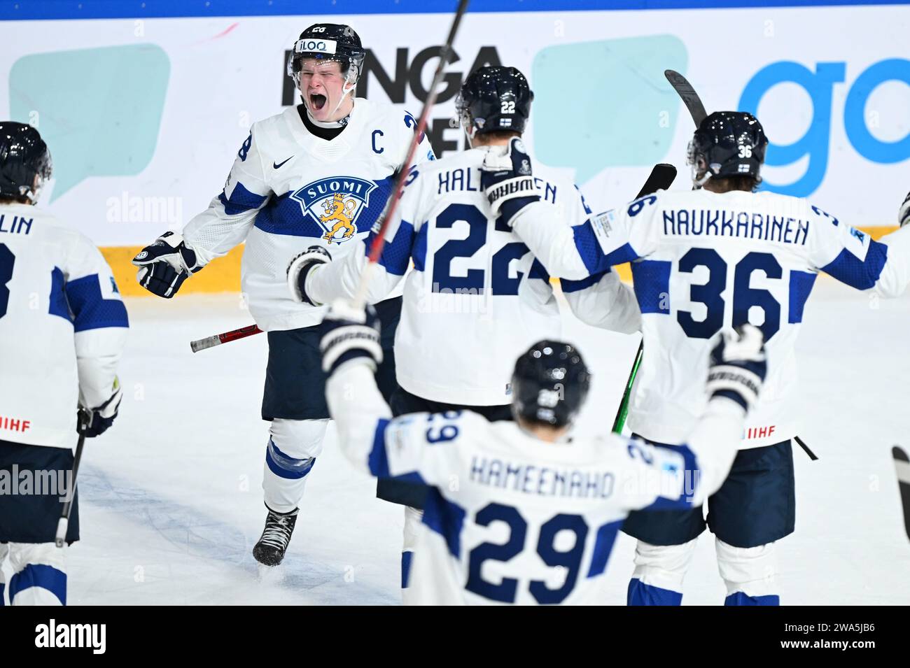 GOTHENBURG, SWEDEN 20240102Finland's Jere Lassila scores 3-4 and ...