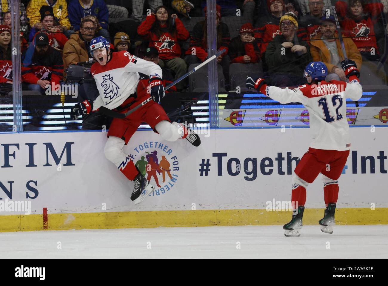 GOTHENBURG, SWEDEN 20240102Czechia's Jakub Stancl (L) celebrates ...