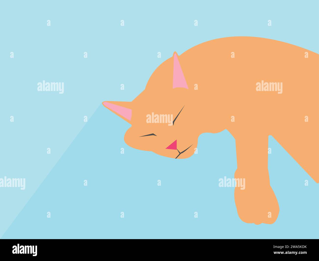 Lying down cat Stock Vector Images - Alamy