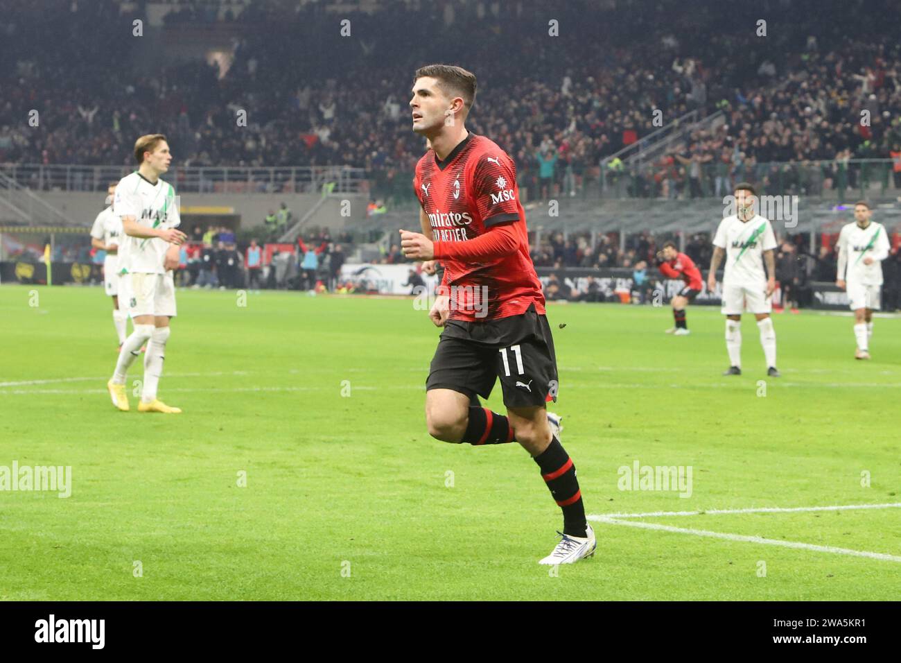 30 December 2023 Milan - Italy - sport, soccer - Milan vs Sassuolo ...