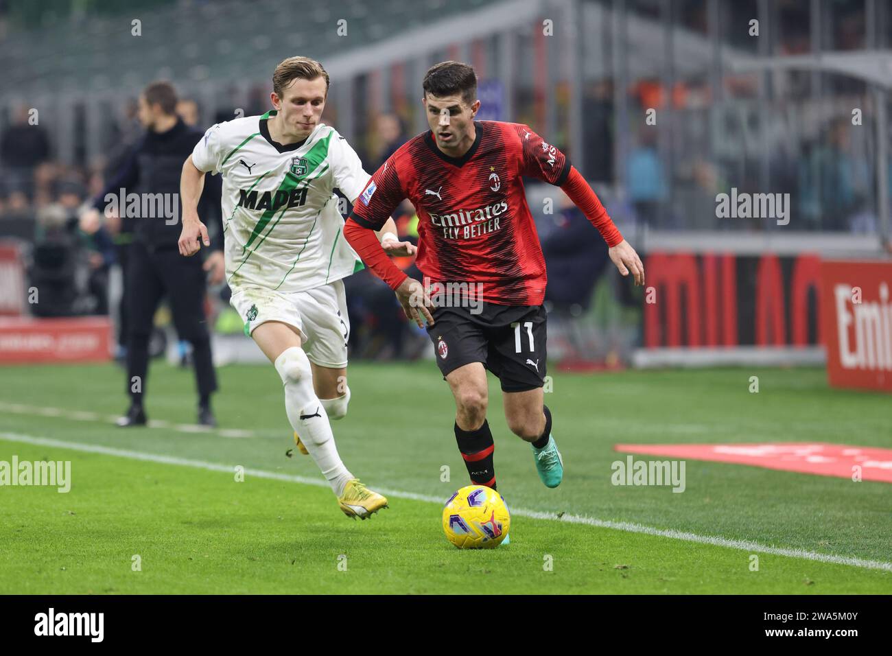 30 December 2023 Milan - Italy - sport, soccer - Milan vs Sassuolo ...