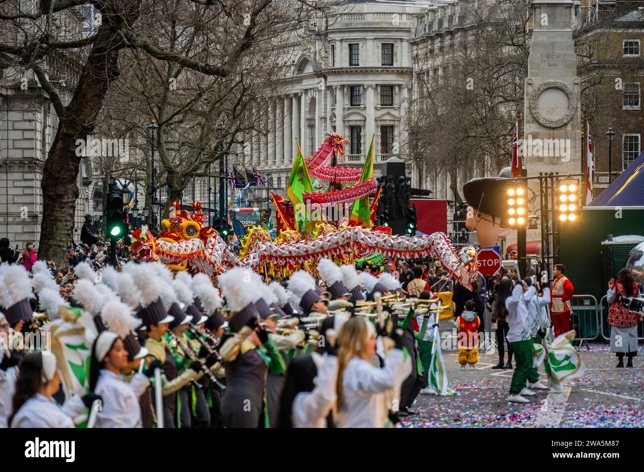 London, UK. 1st Jan, 2024. London Chinatown Chinese Association (LCCAUK) - The London New Year's ...
