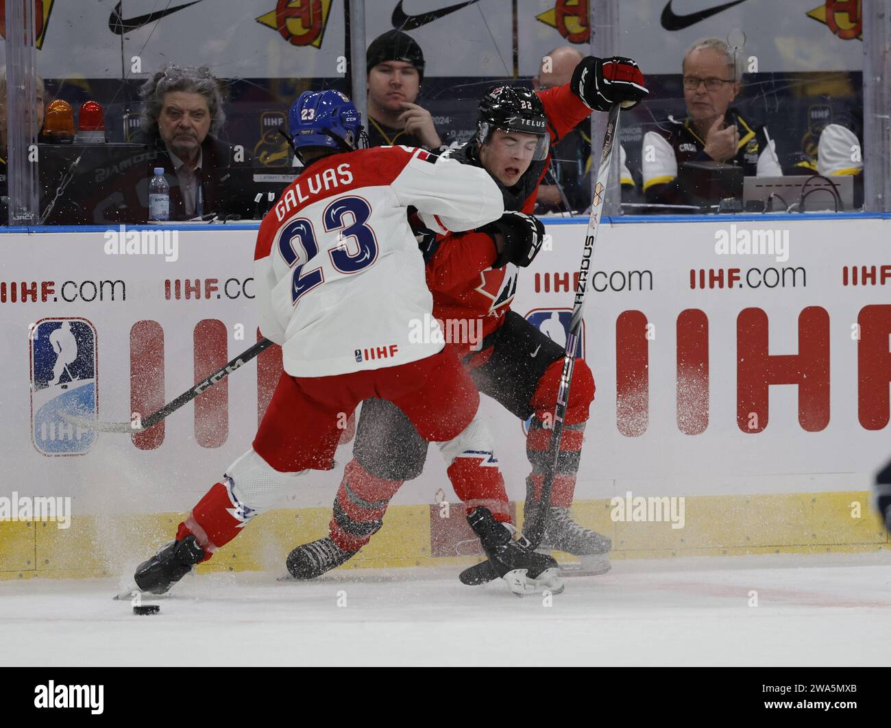 GOTHENBURG, SWEDEN 20240102Czechia's Tomas Galvas (L) and Canada's ...