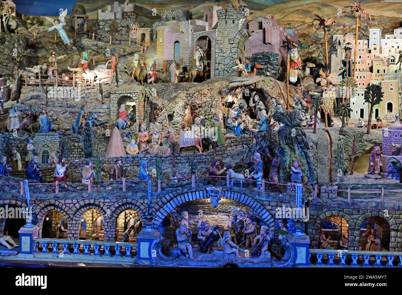 Christkindl, Steyr, Austria - 12 27 2023 - Mechanical nativity scene in ...