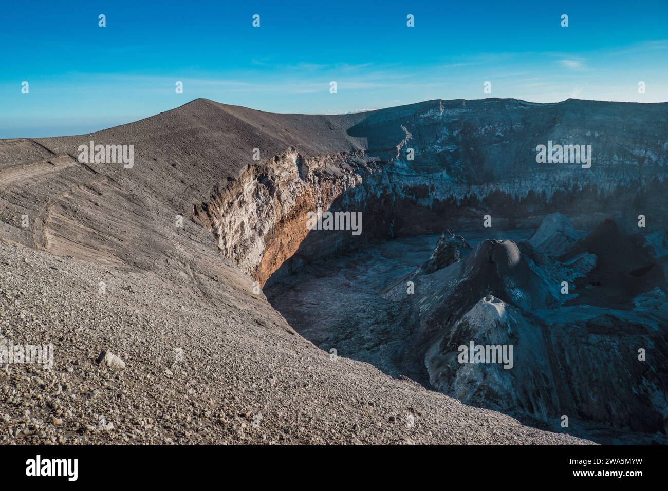 Scenic view of the volcanic crater - The Ash Pit on Mount Ol Doinyo ...