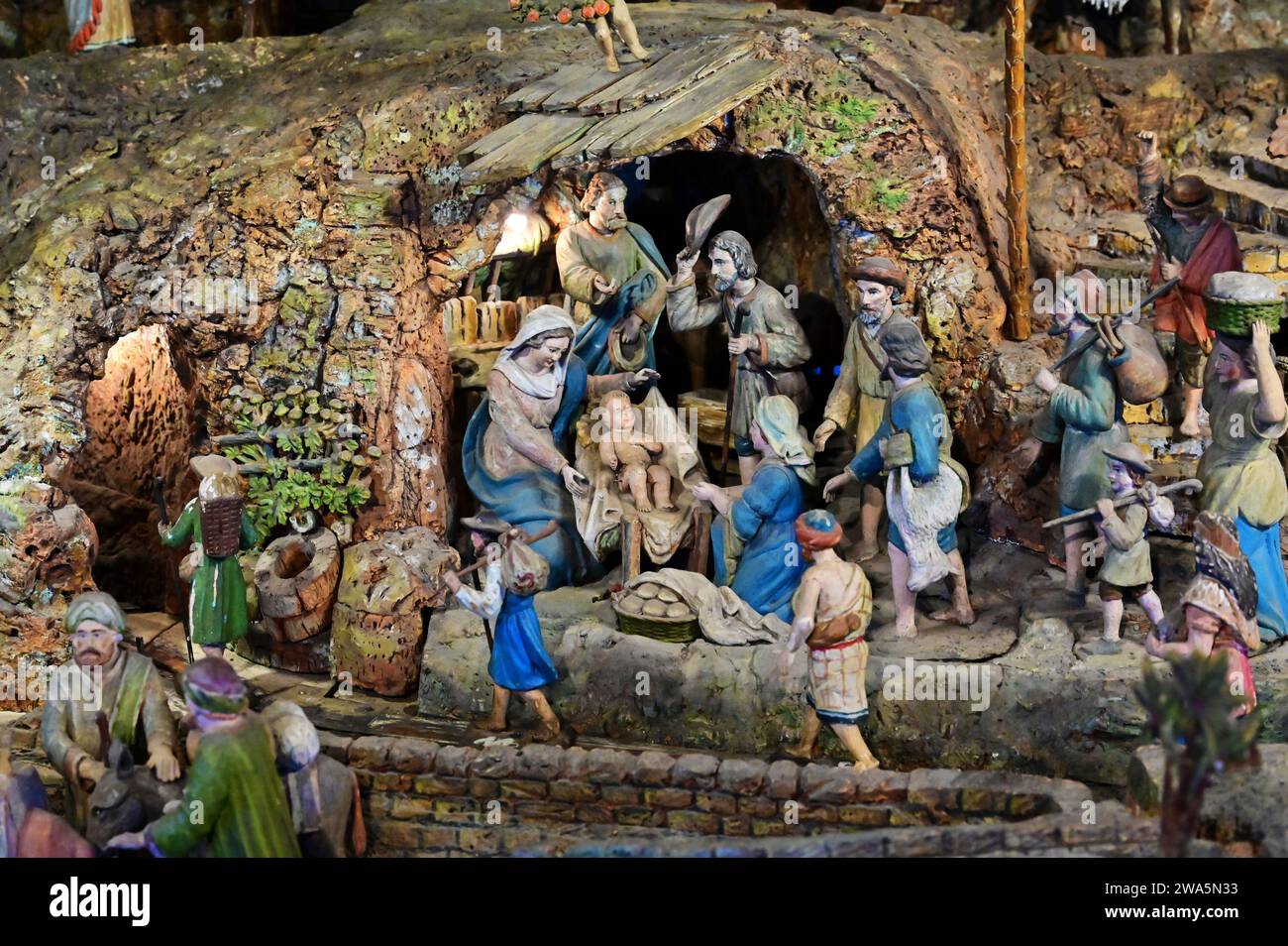 Christkindl, Steyr, Austria - 12 27 2023 - Mechanical nativity scene in ...
