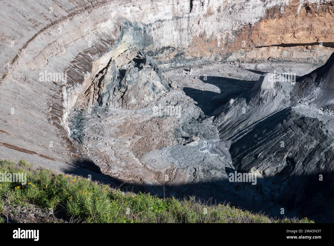 Scenic view of the volcanic crater - The Ash Pit on Mount Ol Doinyo ...