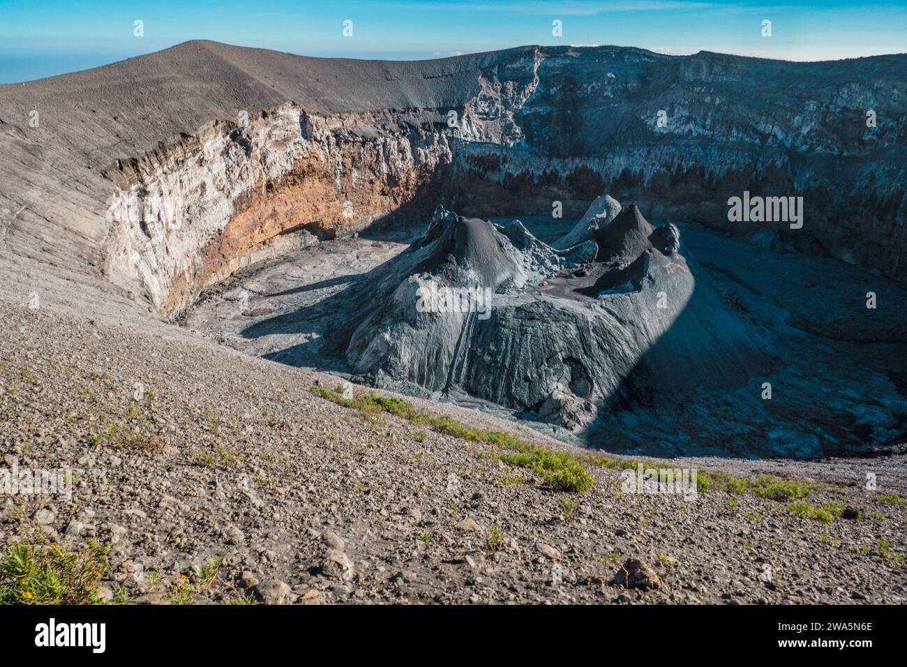 Scenic view of the volcanic crater - The Ash Pit on Mount Ol Doinyo ...
