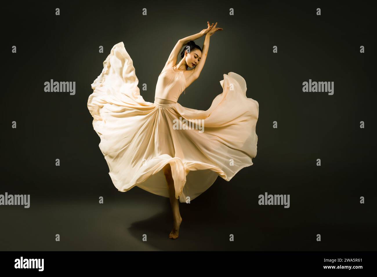 Ballet dancer with beautiful poses, Asian dancers dancing ballet ...
