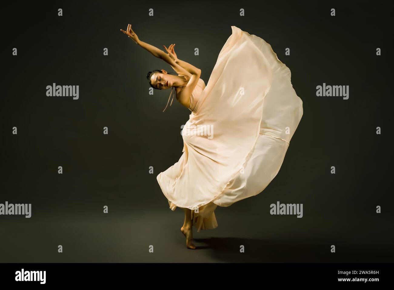 Ballet dancer with beautiful poses, Asian dancers dancing ballet ...