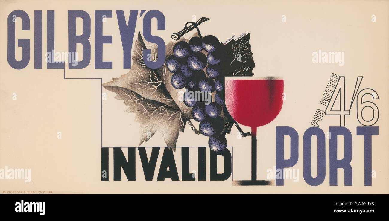 Gilbey's invalid port - 4:6 per bottle - Kauffer, E. McKnight (Edward ...