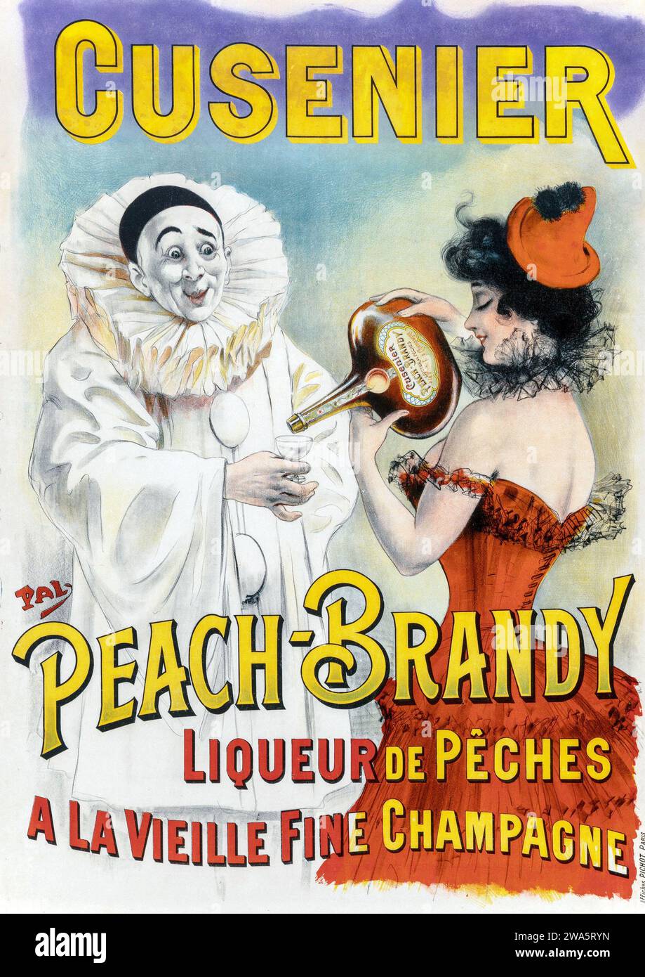 Jean de Paleologue, PAL (Romanian, 1855-1942). Cusenier - Peach Brandy ...