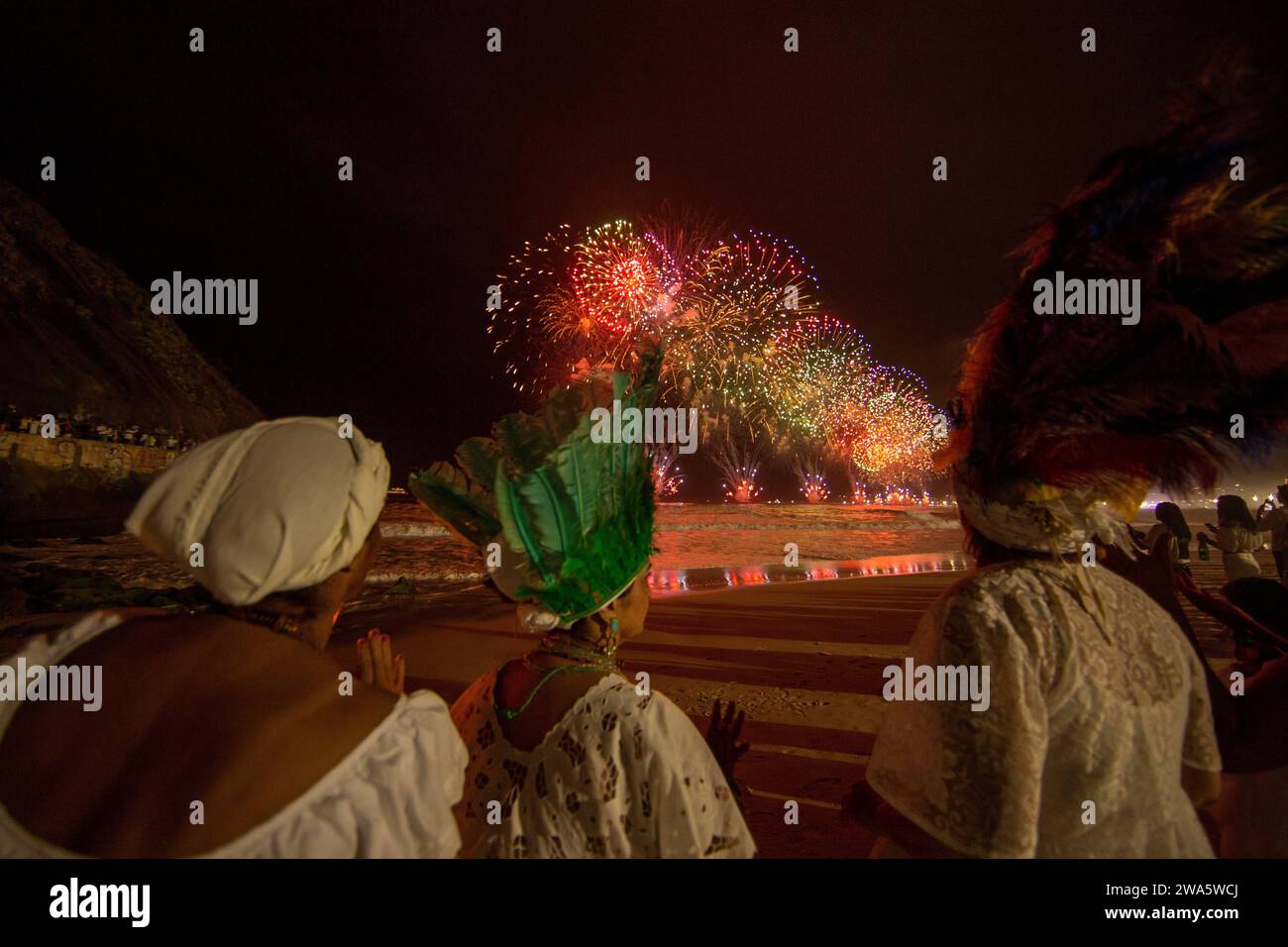 Rio de Janeiro, Rio de Janeiro, Brazil. 1st Jan, 2024. Celebrating the ...