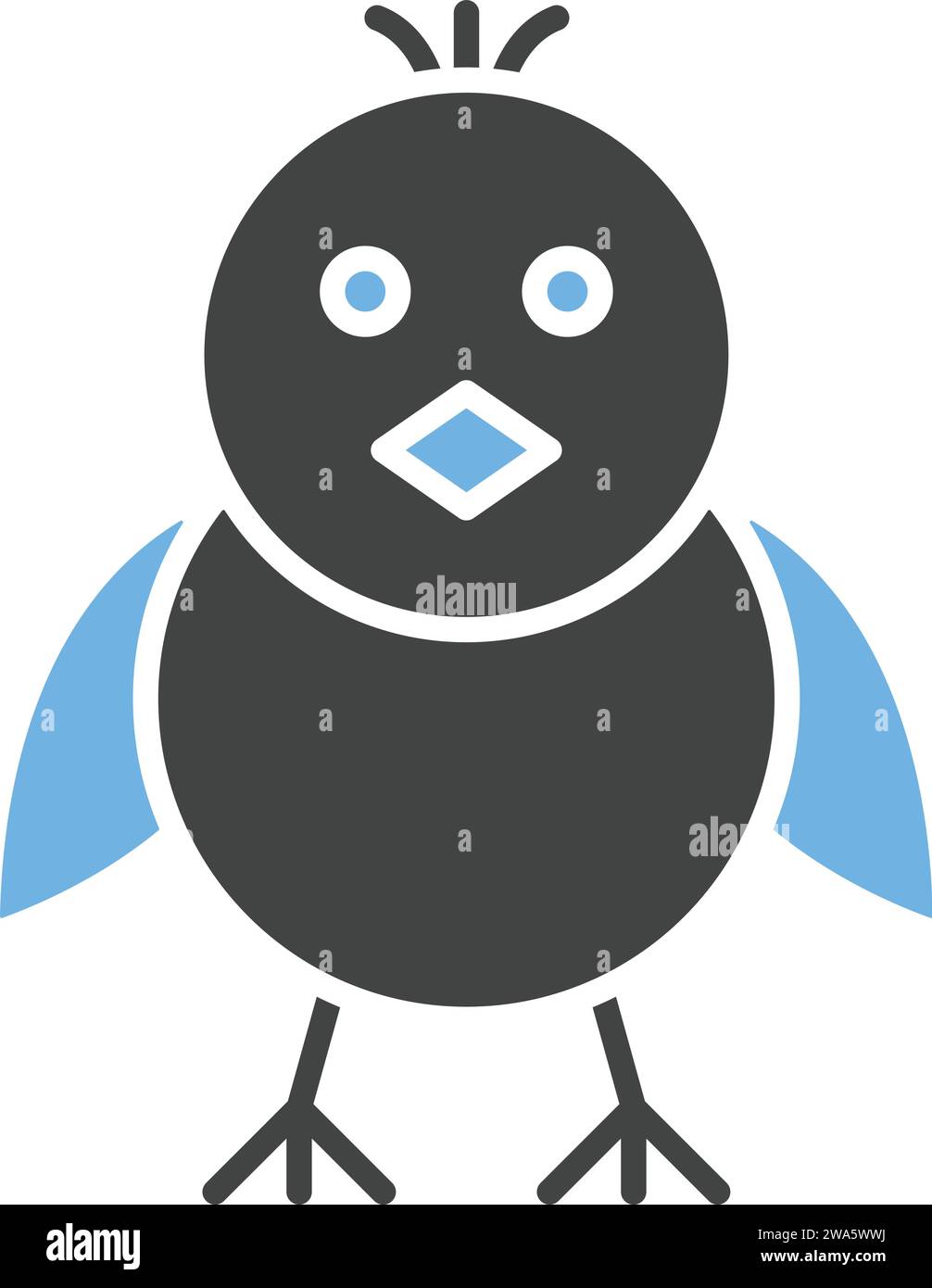 Front-Facing Baby Chick icon vector image Stock Vector Image & Art - Alamy