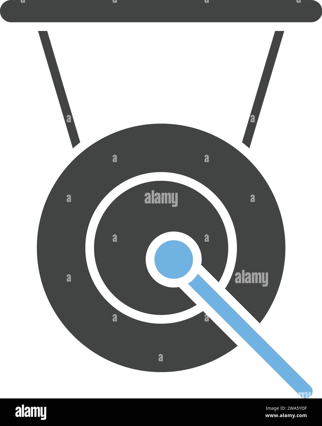 Gong icon vector image Stock Vector Image & Art - Alamy