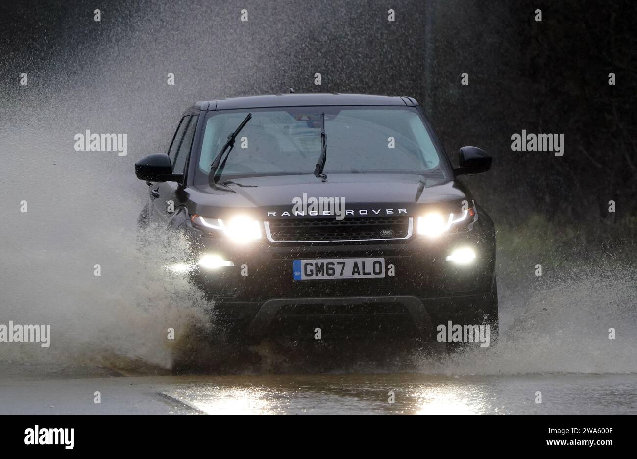 Drivers face difficult driving conditions near Folkestone in Kent. The ...