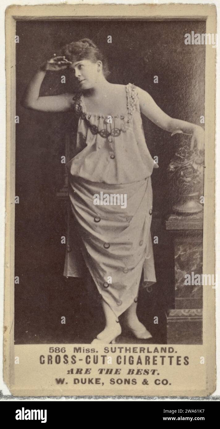 Card Number 586, Miss Sutherland, from the Actors and Actresses series ...