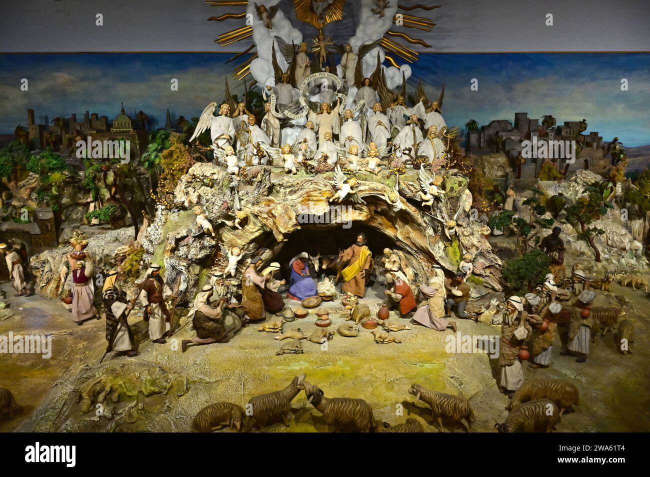 Christkindl Steyr Austria - 12 27 2023 - Pöttmesser nativity scene in ...