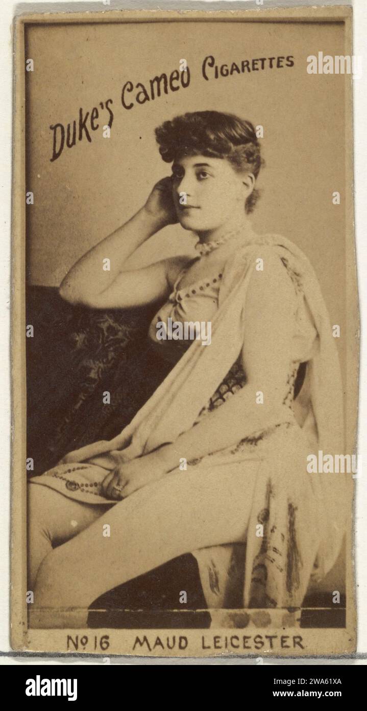 Card Number 16, Maud Leicester, from the Actors and Actresses series ...