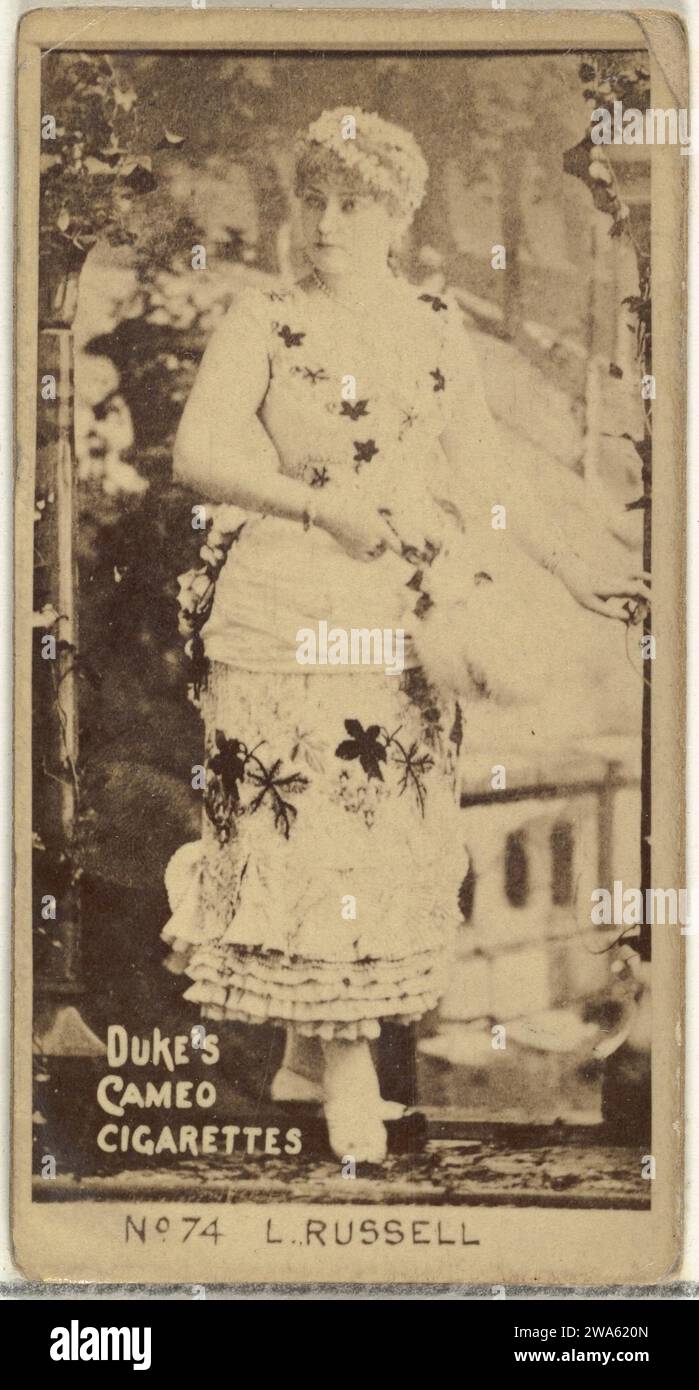 Card Number 74, Lillian Russell, from the Actors and Actresses series ...