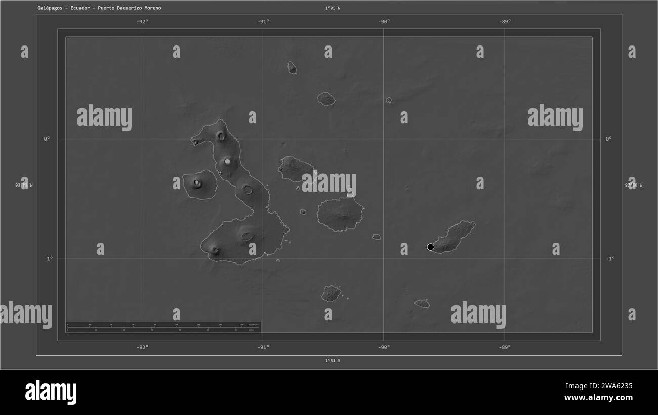 Galapagos islands map Black and White Stock Photos & Images - Alamy