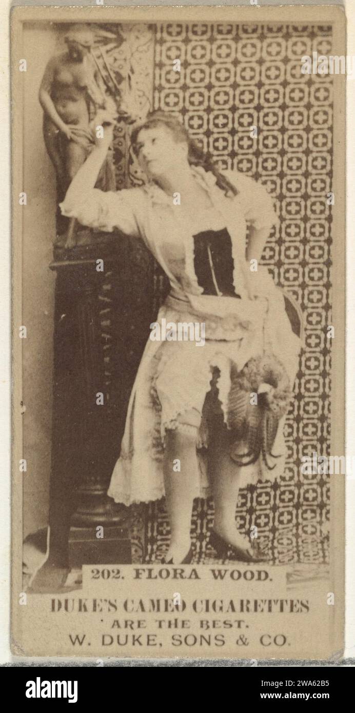 Card Number 202, Flora Wood, from the Actors and Actresses series (N145 ...
