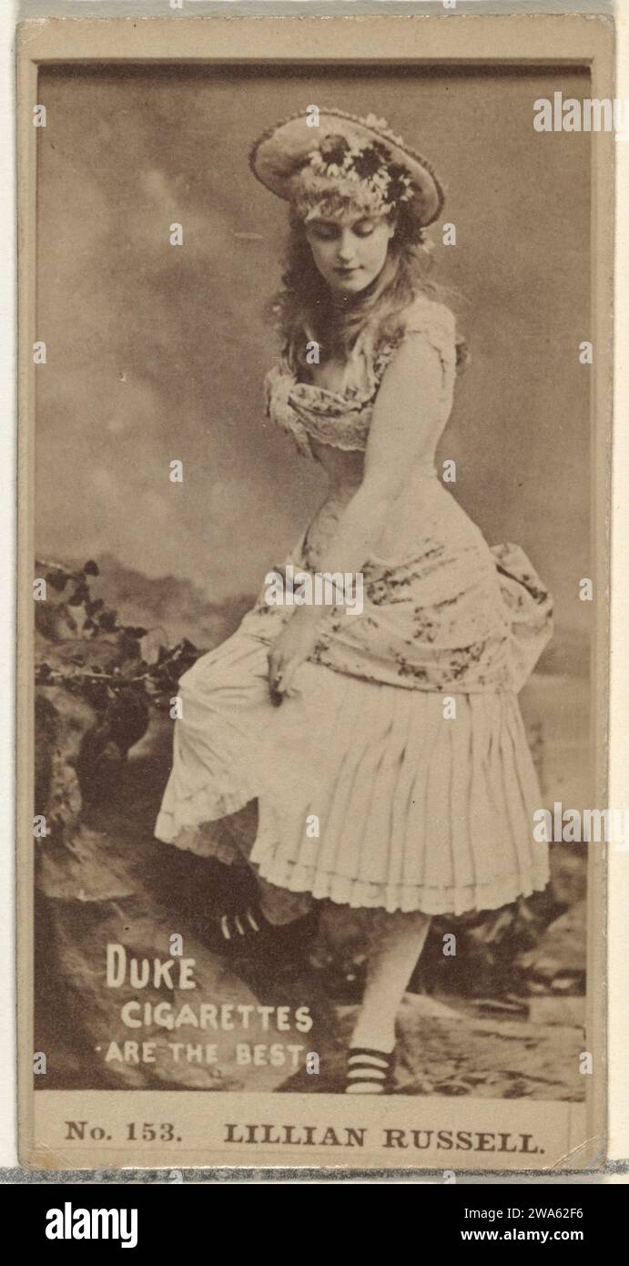 Card Number 153, Lillian Russell, from the Actors and Actresses series ...