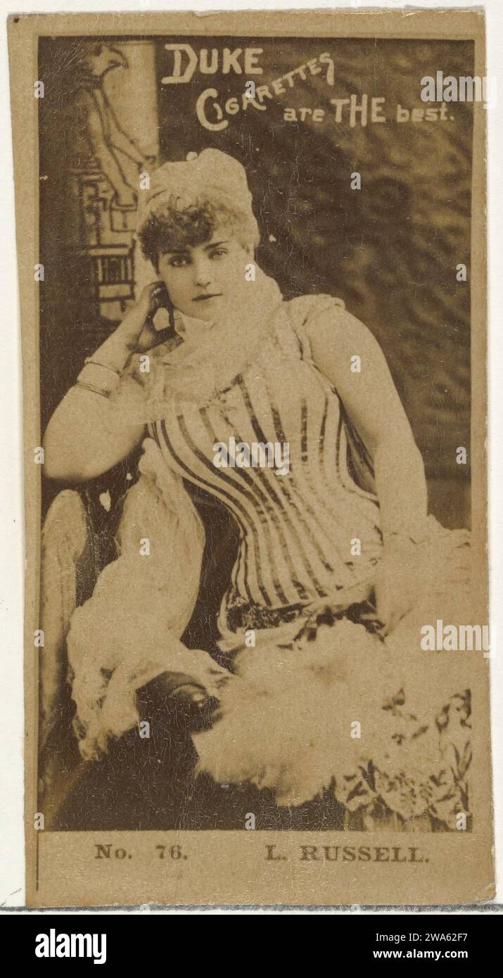Card Number 76, Lillian Russell, from the Actors and Actresses series ...
