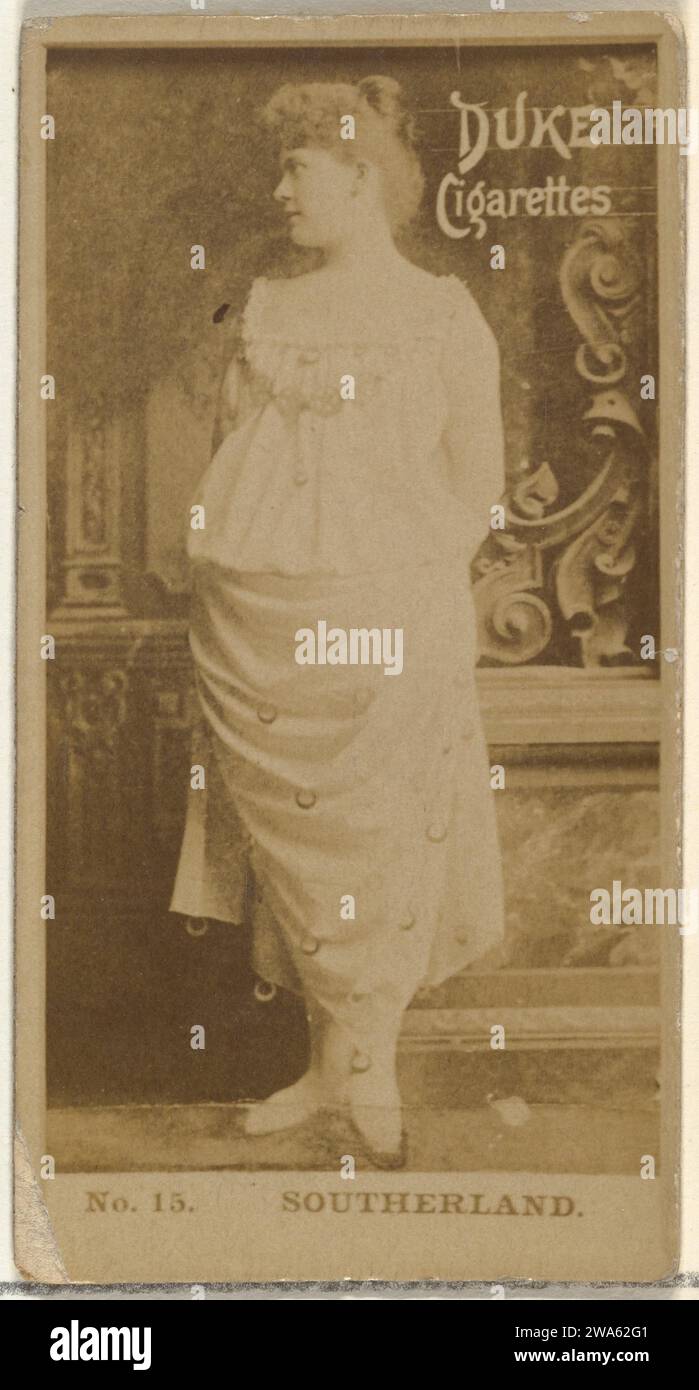 Card Number 15, Miss Southerland, from the Actors and Actresses series ...