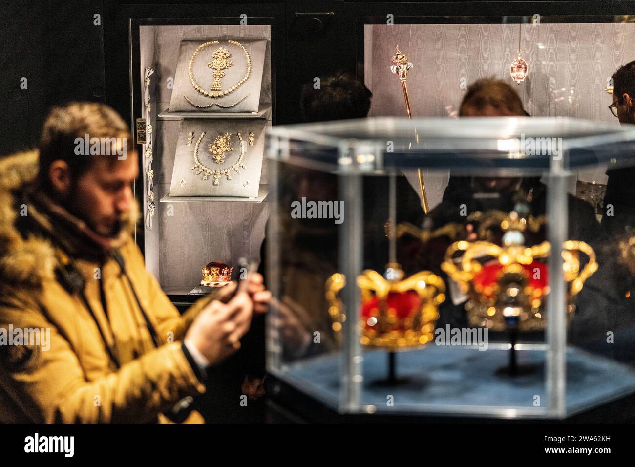 Christian V's crown and the Queen's crown, made for Christian VI's ...