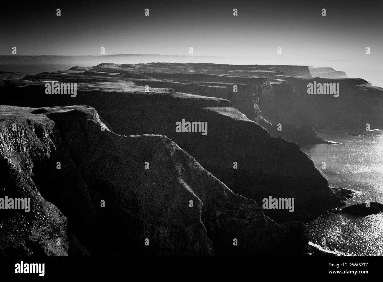 Aerial view of Rathlin Island, County Antrim, Northern Ireland Stock ...