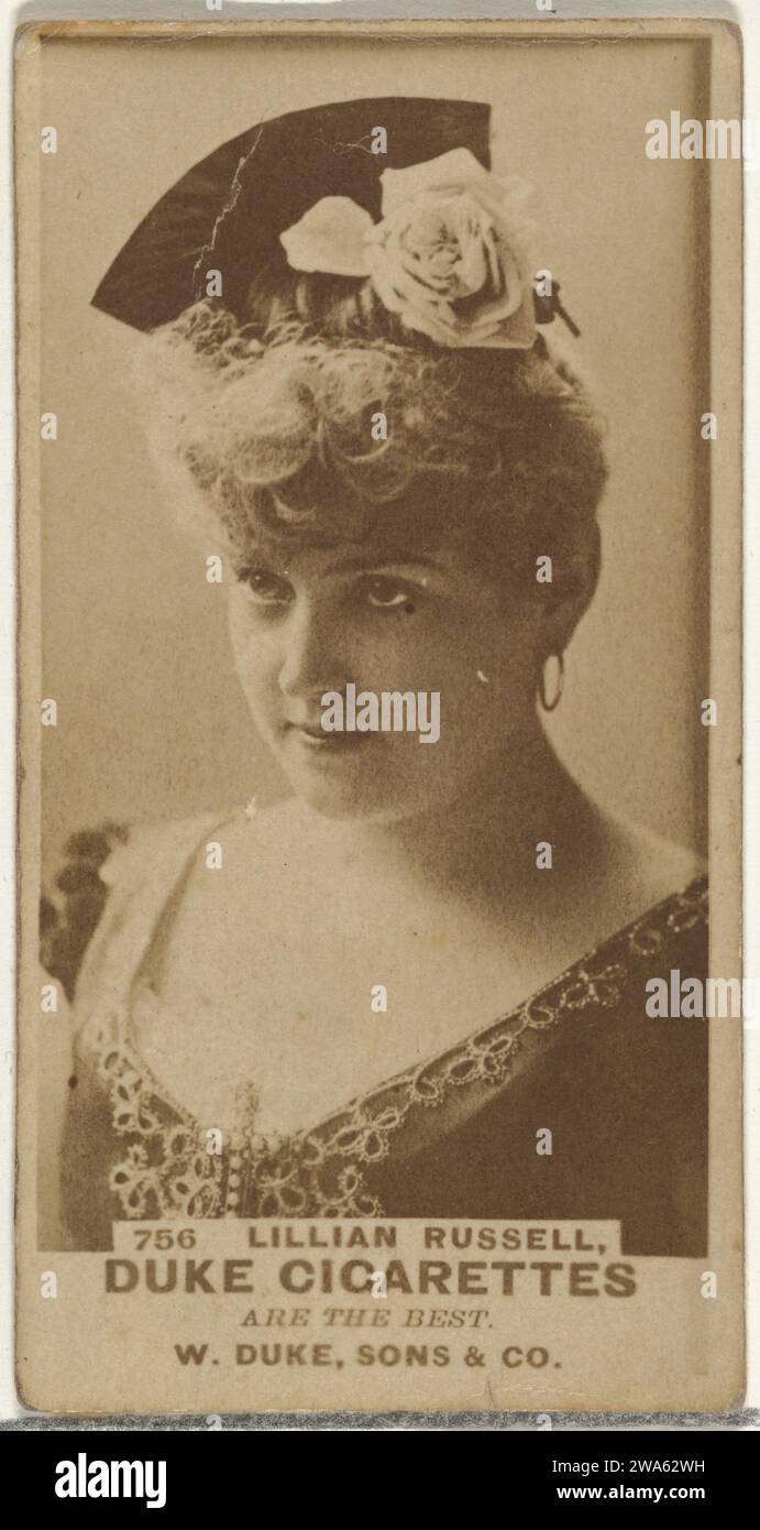 Card Number 756, Lillian Russell, from the Actors and Actresses series ...