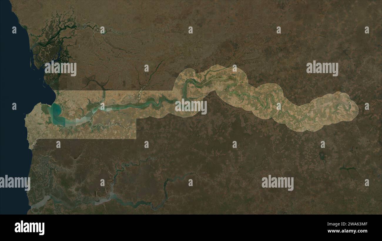 Map satellite geography gambia hi-res stock photography and images - Alamy