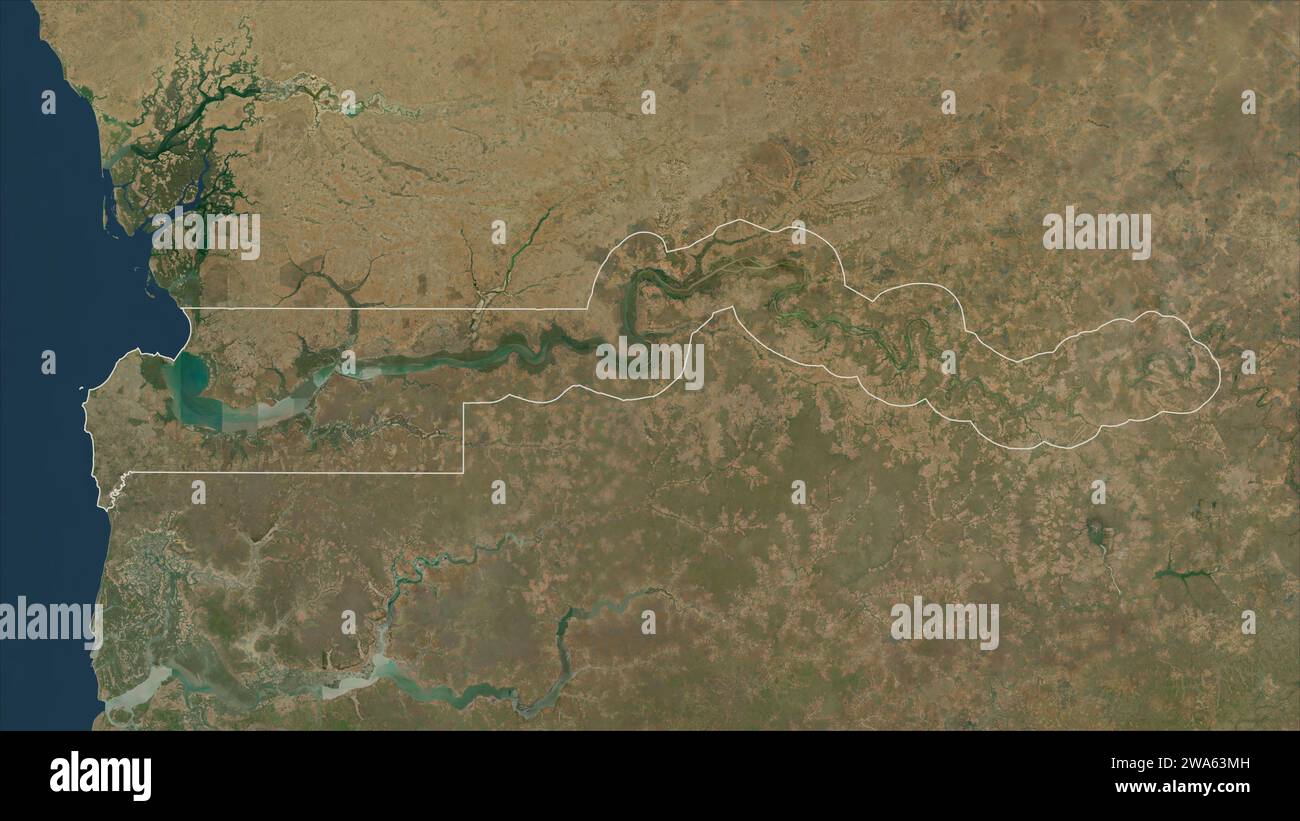 Map satellite geography gambia hi-res stock photography and images - Alamy