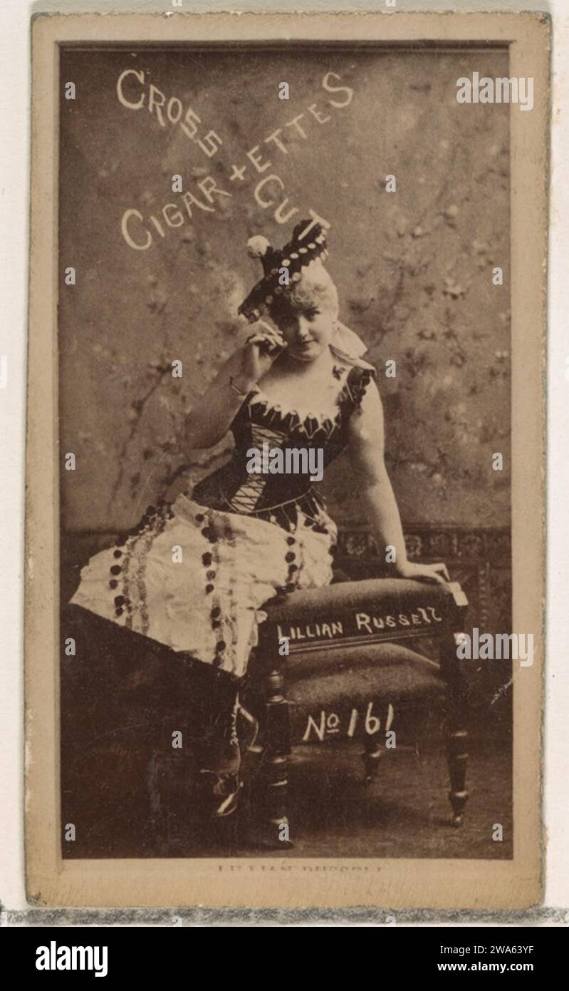Card Number 161, Lillian Russell, from the Actors and Actresses series ...