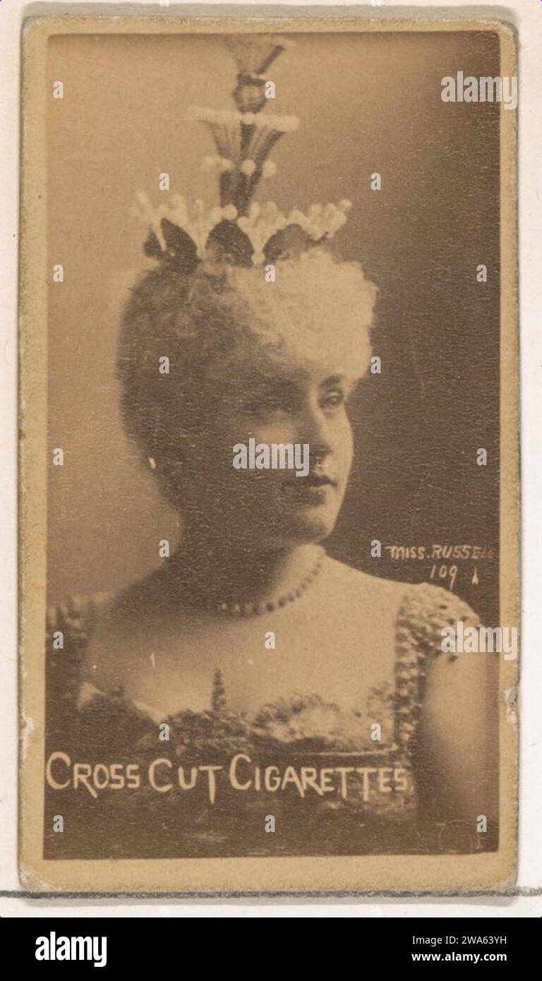 Card Number 109, Lillian Russell, from the Actors and Actresses series ...