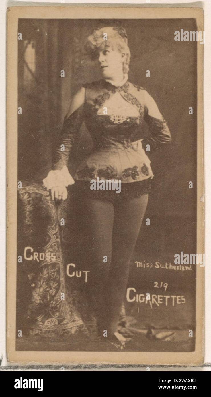Card Number 219, Sutherland, from the Actors and Actresses series (N145 ...