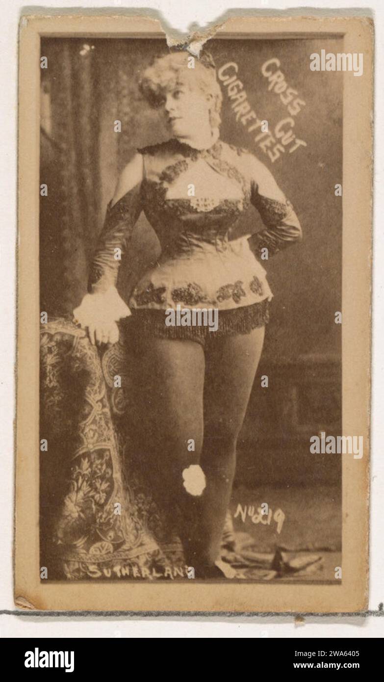 Card Number 219, Sutherland, from the Actors and Actresses series (N145 ...